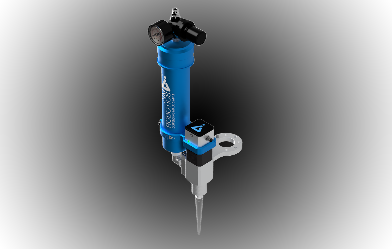 Aim Robotics provides a range of dispensing heads that can be mounted ...